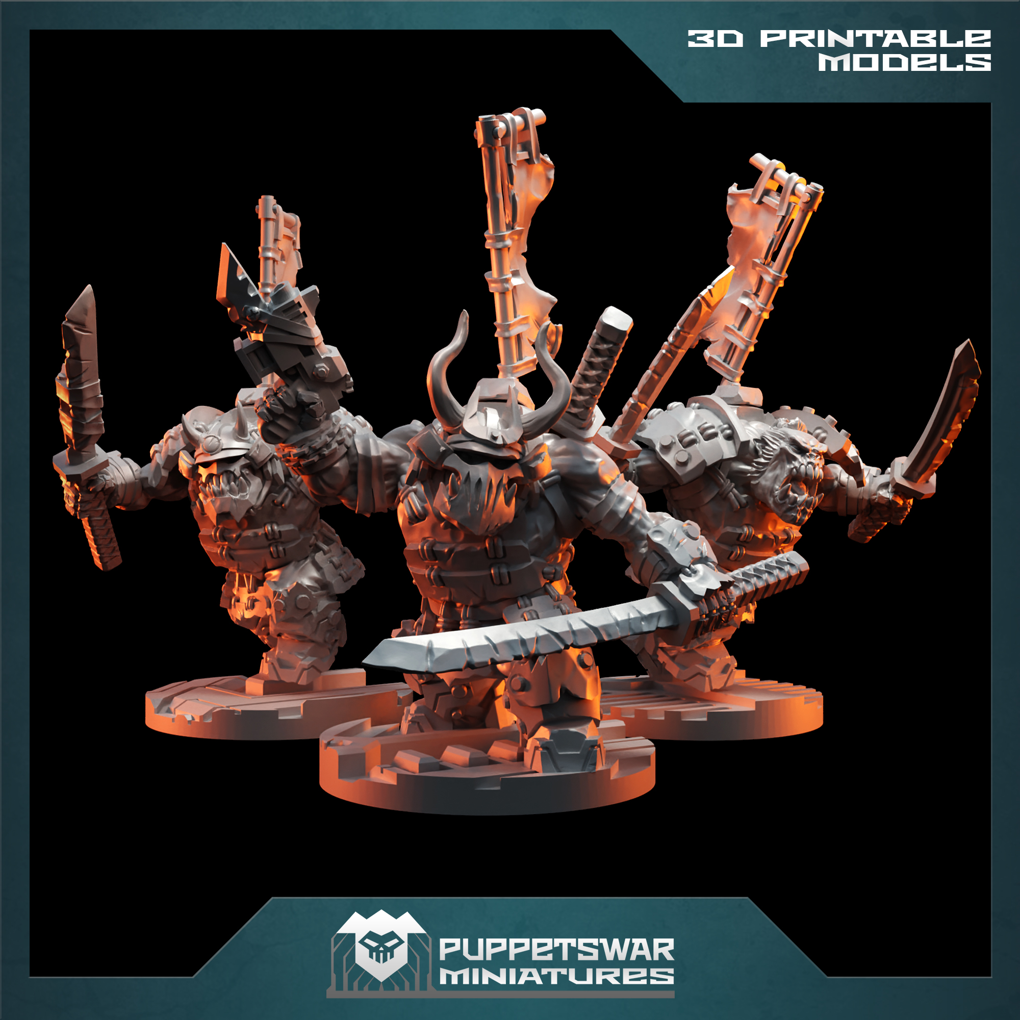 3D file Bushi Orc Squad・3D printing model to download・Cults