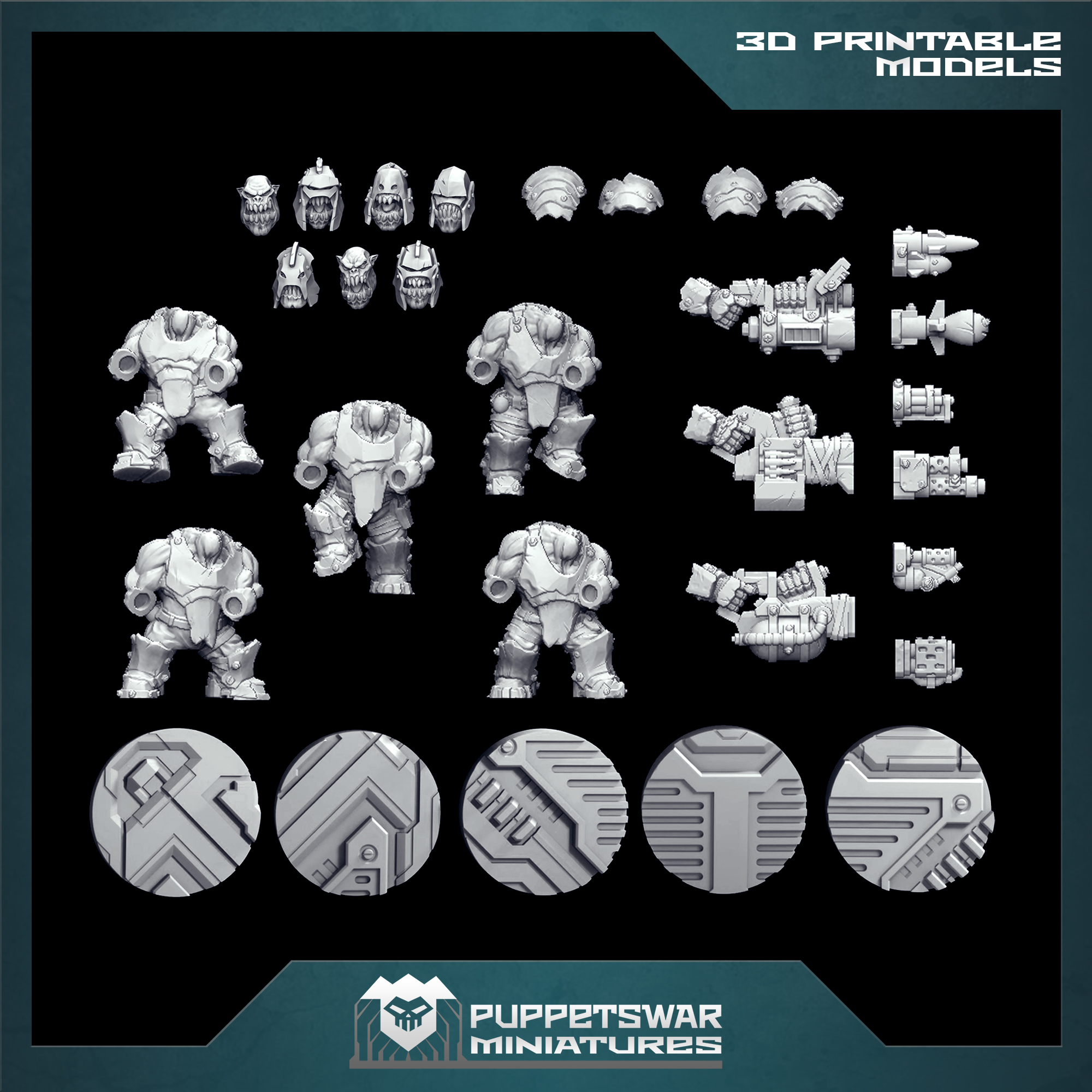 3D file Orc Heavy Gunners 🎲・3D printer model to download・Cults