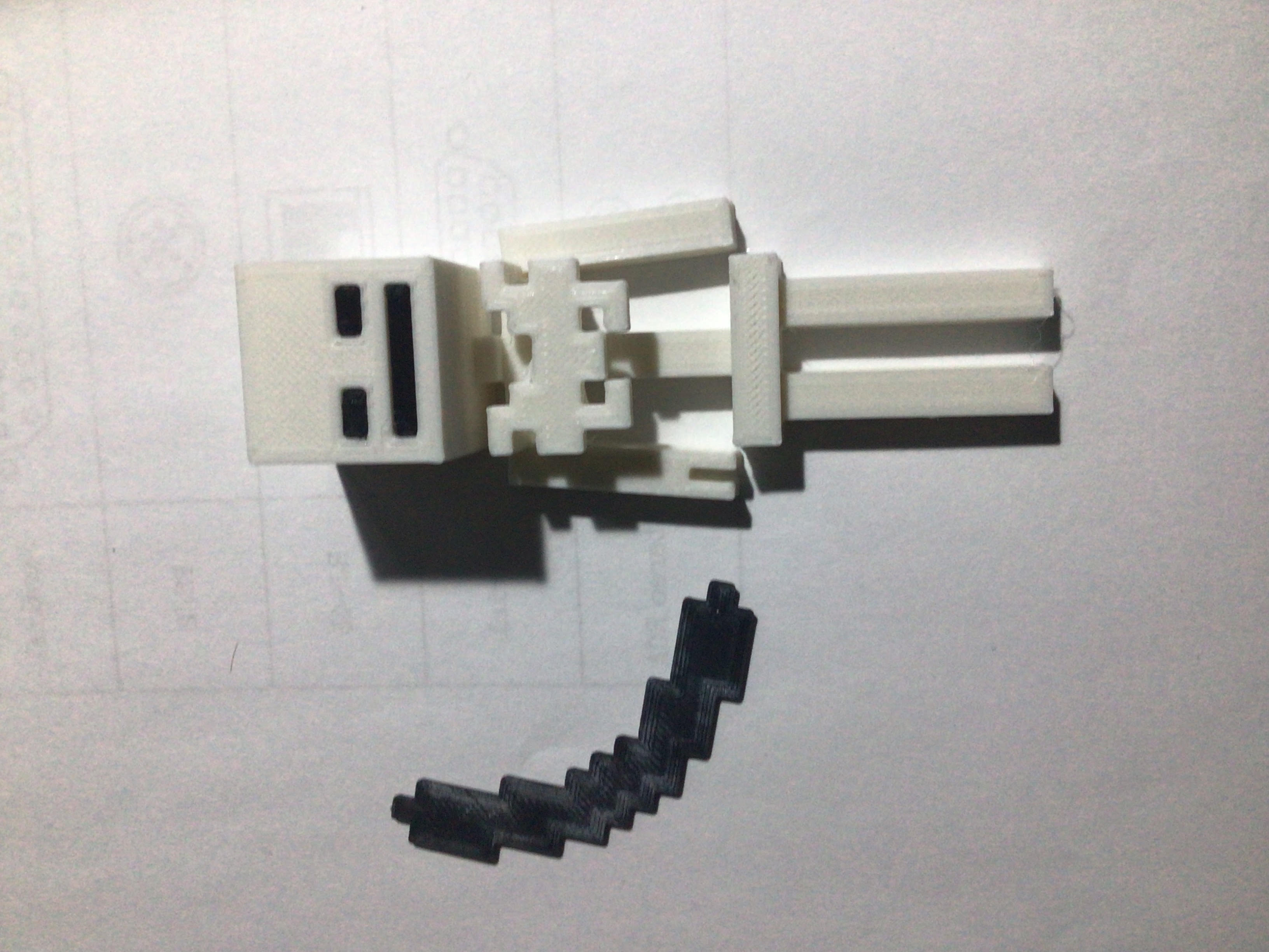 STL file minecraft skeleton (with stand and bow)・3D print model to ...