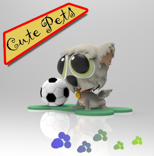 3D file Cute Pets Little Pets Collectibles Doggy Winter 3D print model ...