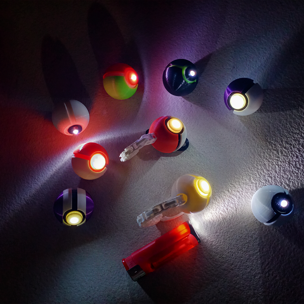 Файл OBJ Pokeball.flashlight,trinket 🔦・Модель 3D-принтера для ...