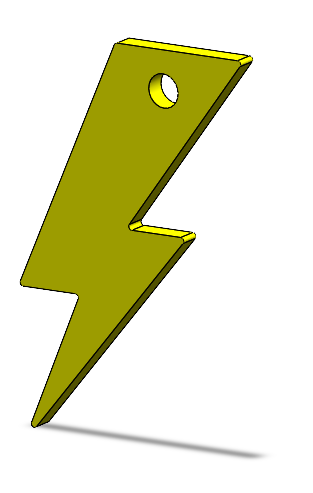 Free STL file Keychain lightning・3D print model to download・Cults