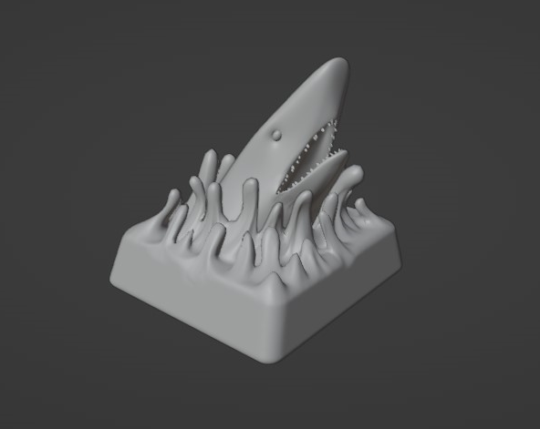 STL file Shark coming out of the water KEYCAP・3D printing template to ...