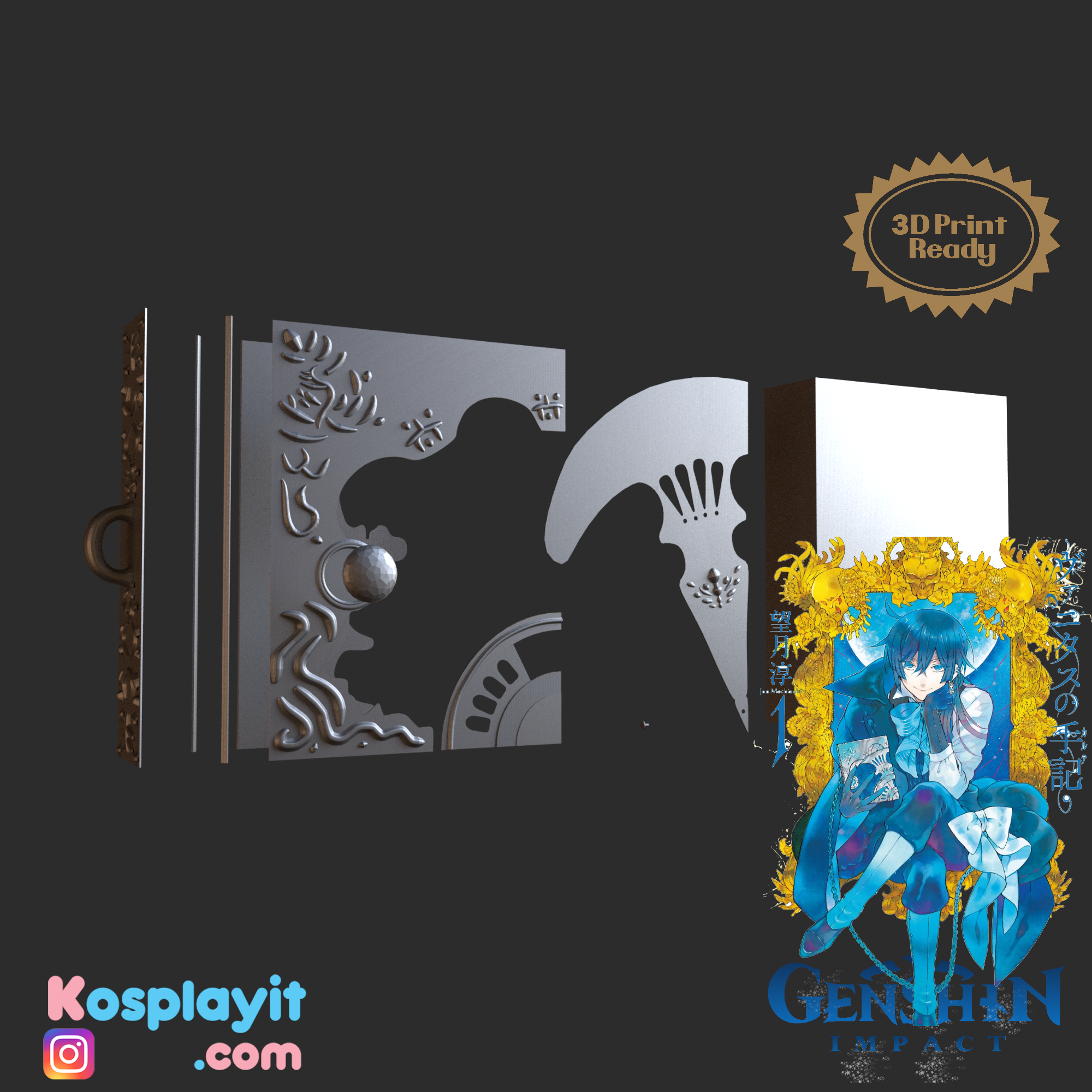 Archivo STL Vanitas Book 3D Model/Digital File - Vanitas Cosplay ...