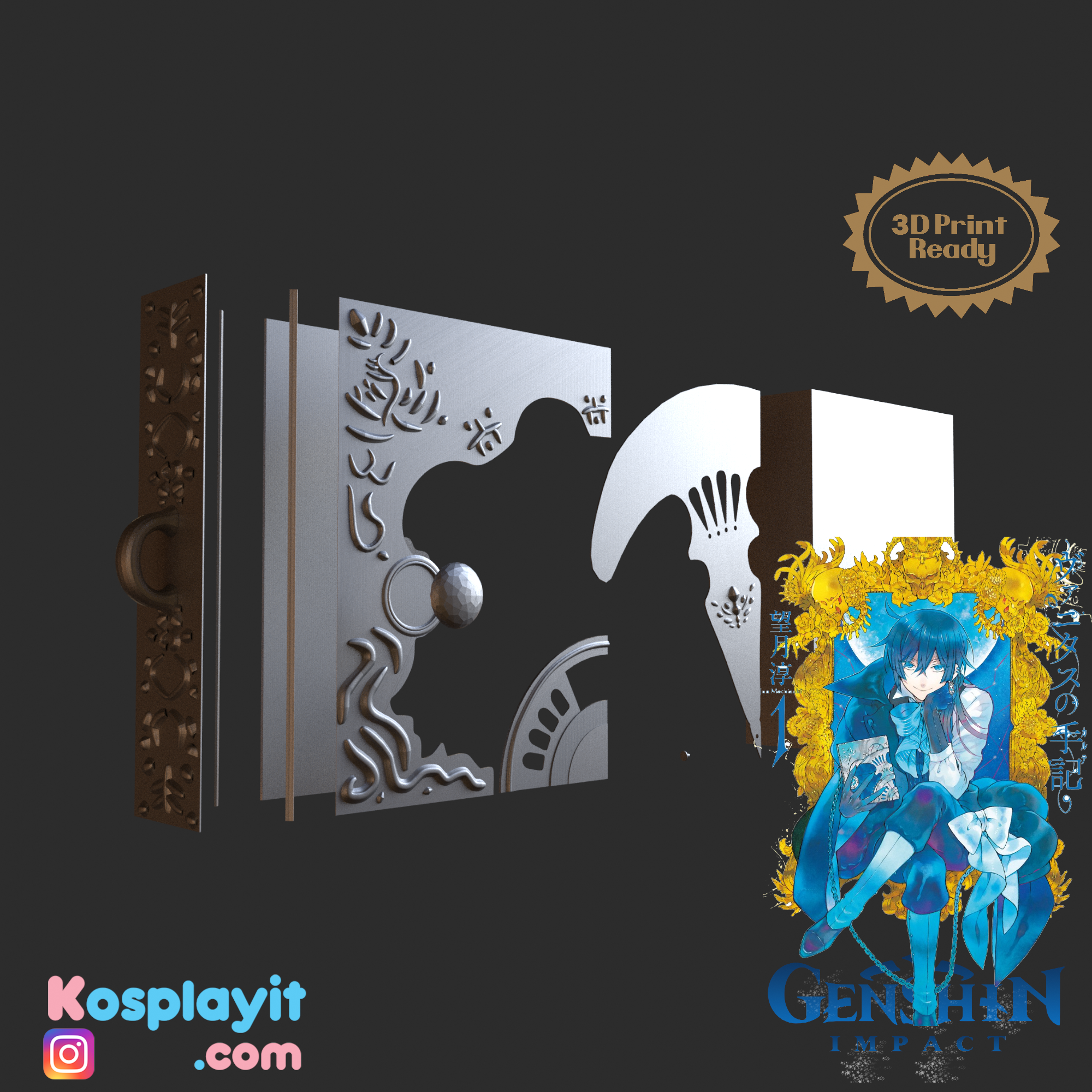 Archivo STL Vanitas Book 3D Model/Digital File - Vanitas Cosplay ...