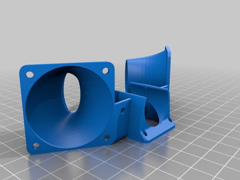 Archivo 3D gratis E3D V6 Ultimaker soporte de impresión simple con ventiladores de 40 mm・Modelo ...