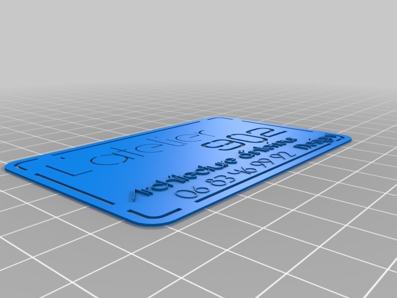 Free 3D file Business card・Template to download and 3D print・Cults