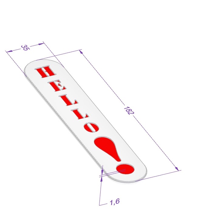Free STL file HELLO! BOOKMARK・Model to download and 3D print・Cults