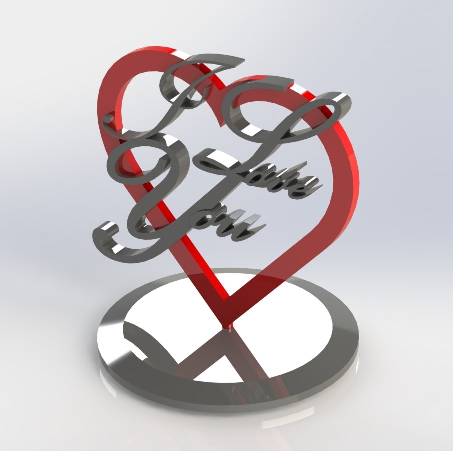 Free STL file I love you・3D printing template to download・Cults