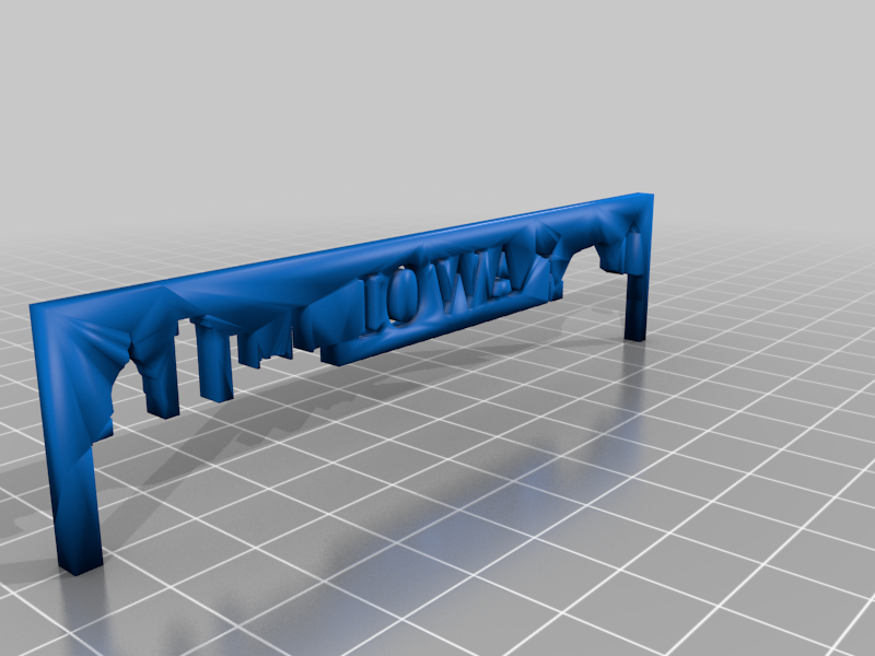 Free STL file MINI IOWA LICENSE PLATE・3D printable object to download・Cults