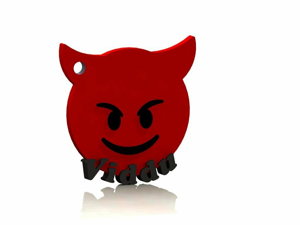 Free 3D file Devil Smiley Keychain 😈・3D printer model to download・Cults