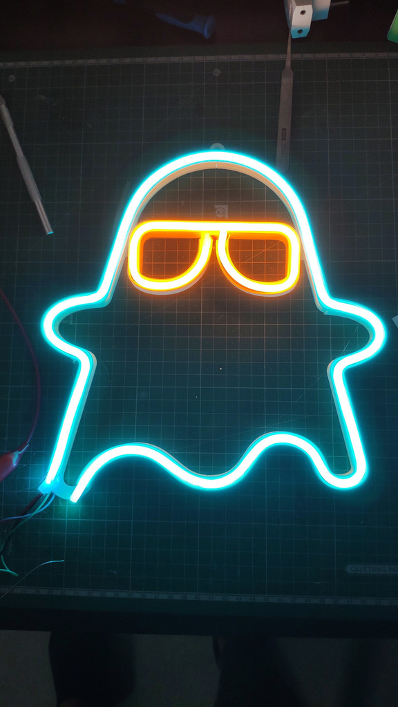 Free 3D file Adafruit's Halloween LED Neo Sign Ghost・3D printing design ...