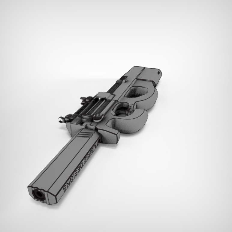 Free 3D file Airsoft P90 140mm Silencer - Based on Ace1 Arms Supressor ...