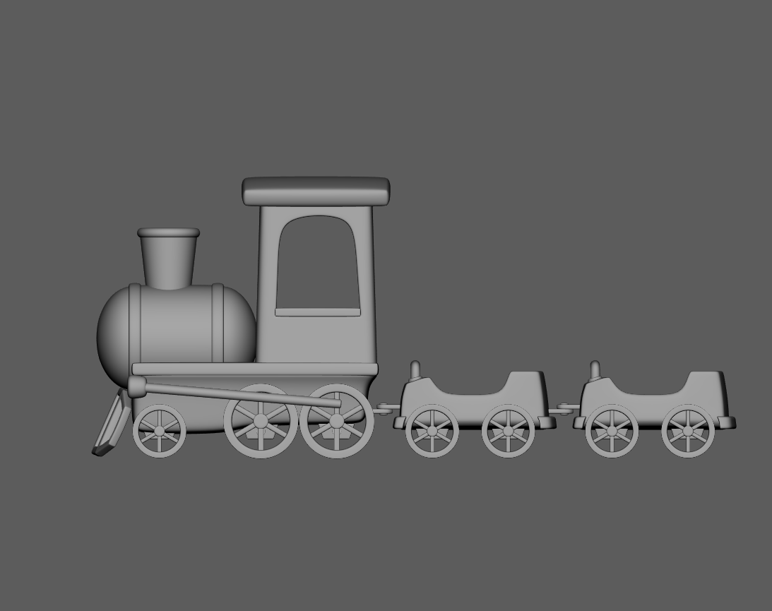 Free OBJ file Train Toy Cartoon・3D print design to download・Cults