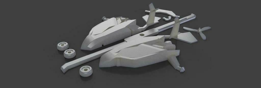 Free 3D file Gaslands Gyroplane 1/64・3D printing template to download・Cults