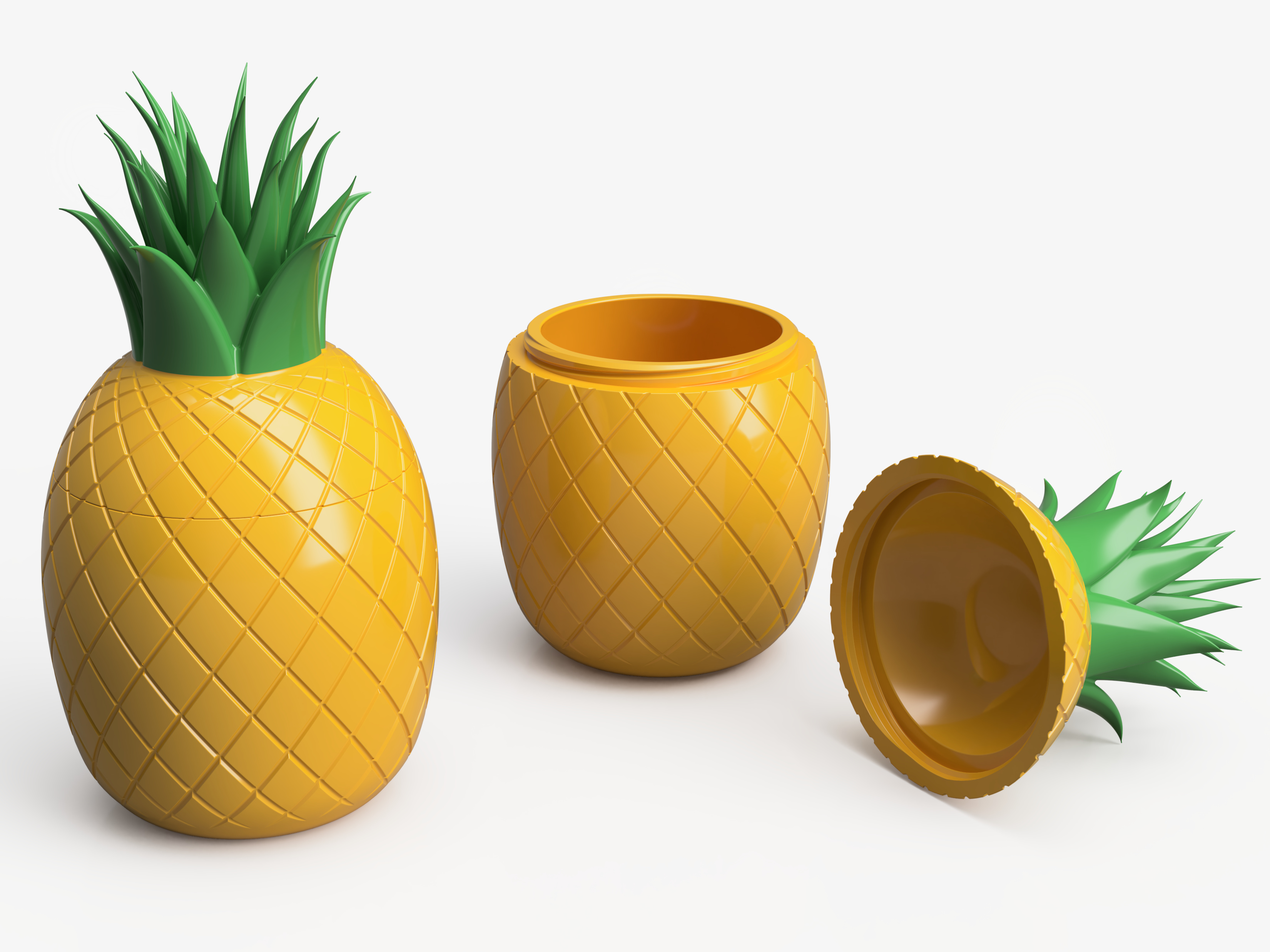 STL file pineapple can・3D print design to download・Cults