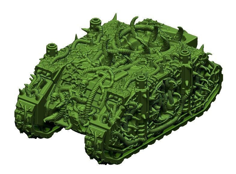 OBJ file PLAGUE HERALD Tank 28mm size game・3D printing model to ...