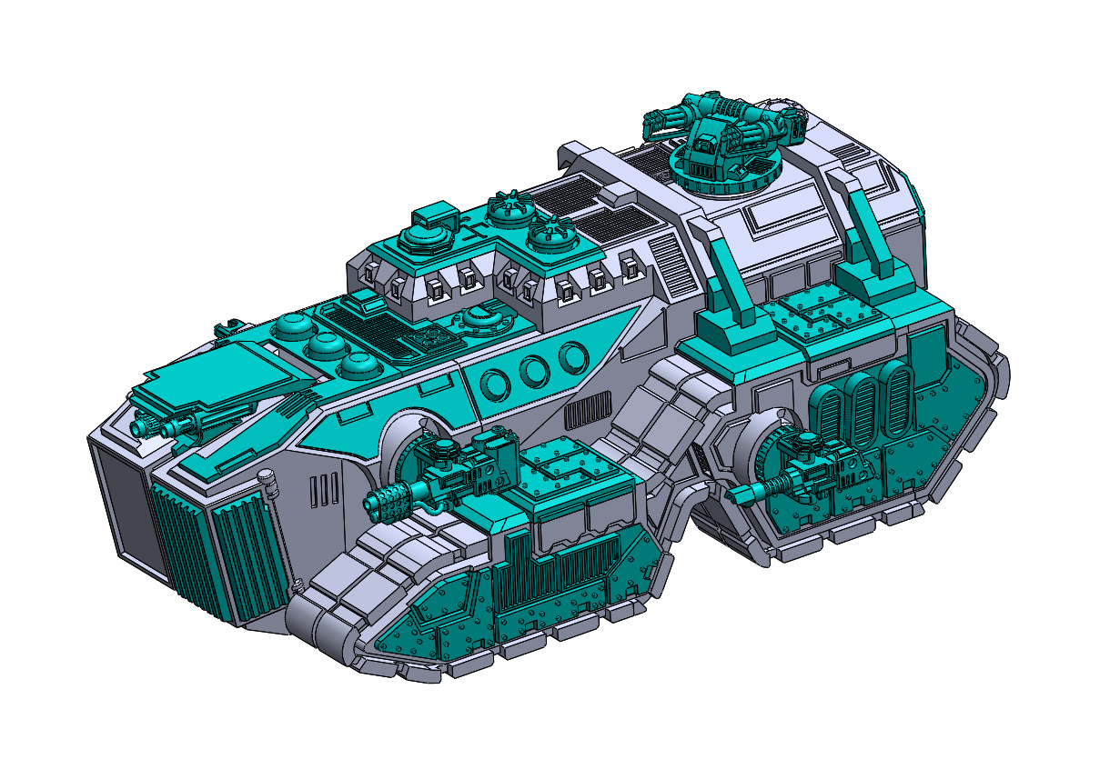 STL file LARGE crawler transporter 28mm size game 🦸・Model to download ...