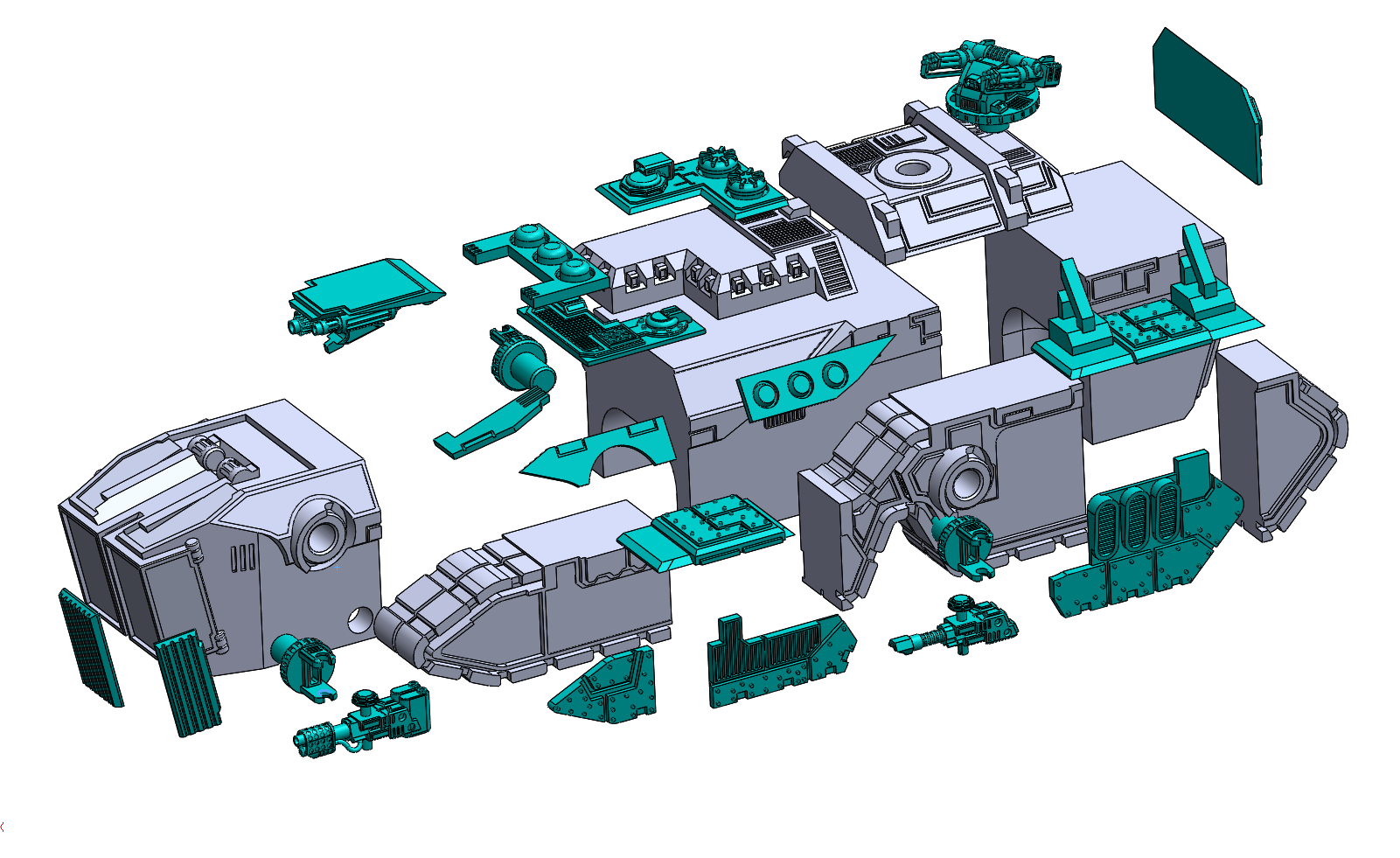 STL file LARGE crawler transporter 28mm size game 🦸・Model to download ...