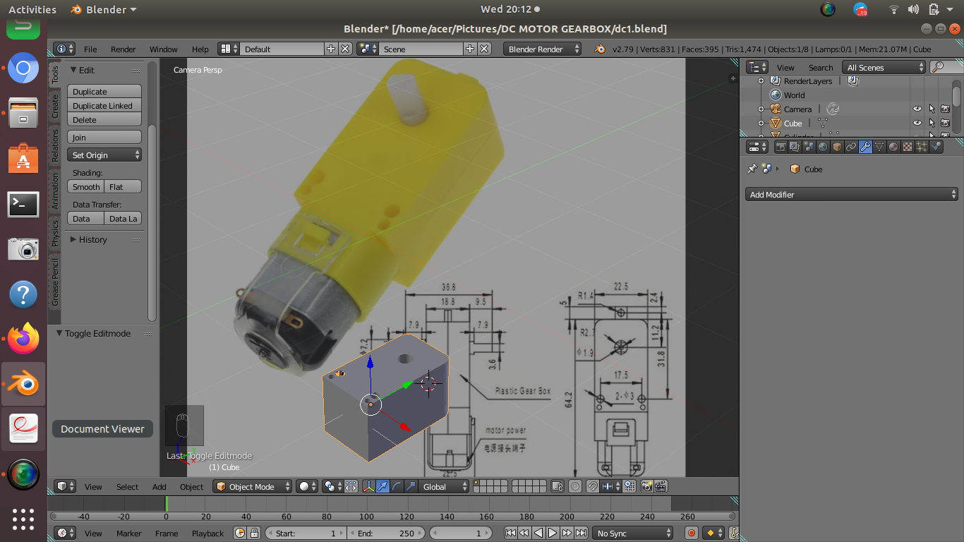 Free STL file GEAR BOX DC MOTOR YELLOW・3D print model to download・Cults