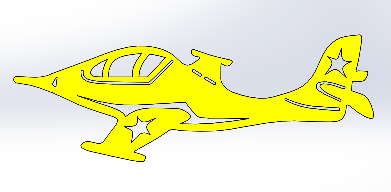 Free STL file Plane 2d・3D printing design to download・Cults