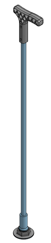 STL file Handle and foot for 19mm cane・3D printing model to download・Cults