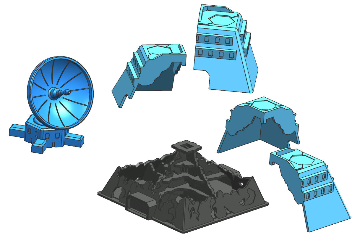STL file Battletech - Building 6" x 6" x 3" (HPG) - destructible・3D ...