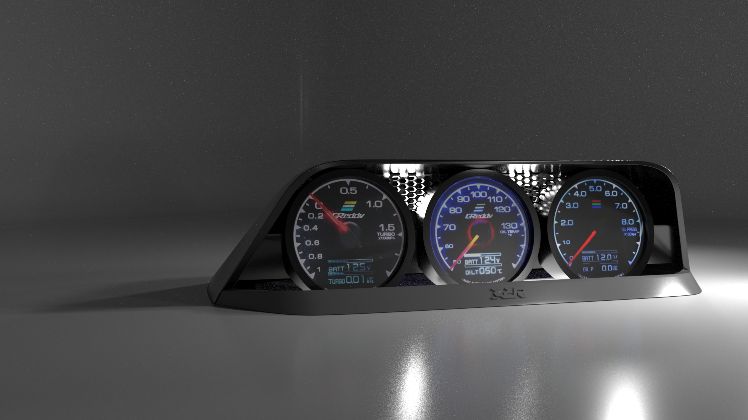 STL file Universal triple case Gauges 3*62-60-52mm 💨・3D printer model ...