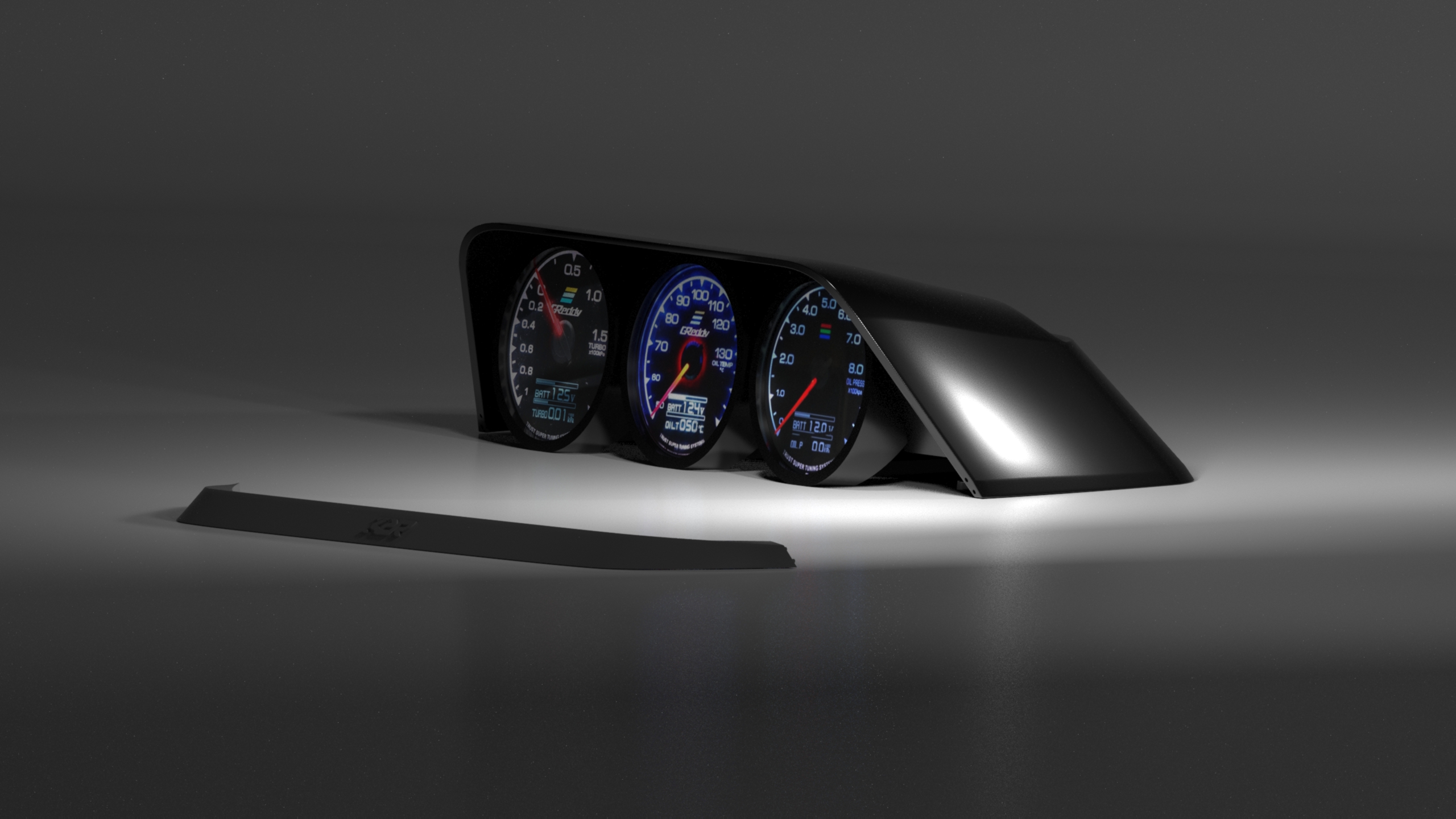 STL file Universal triple case Gauges 3*62-60-52mm 💨・3D printer model ...