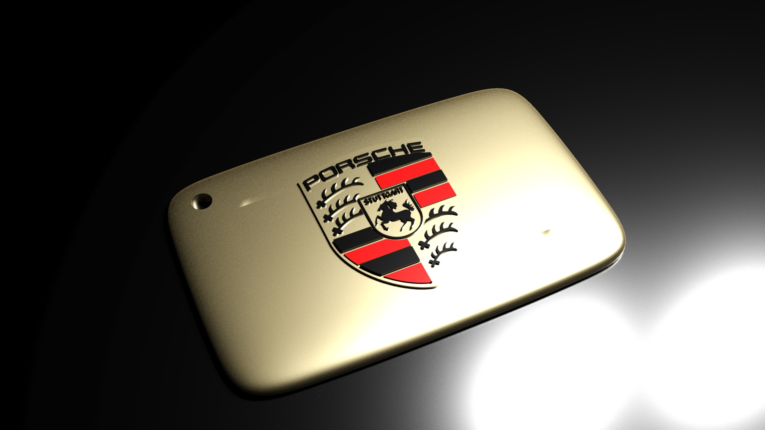 STL file KEYCHAIN PORSCHE PLATE・3D printing design to download・Cults