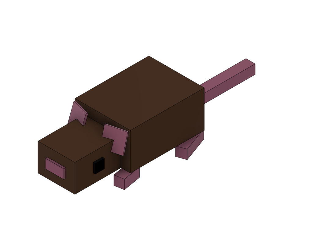 Archivo 3D gratis Rata Minecraft 🐉・Objeto para impresora 3D para ...