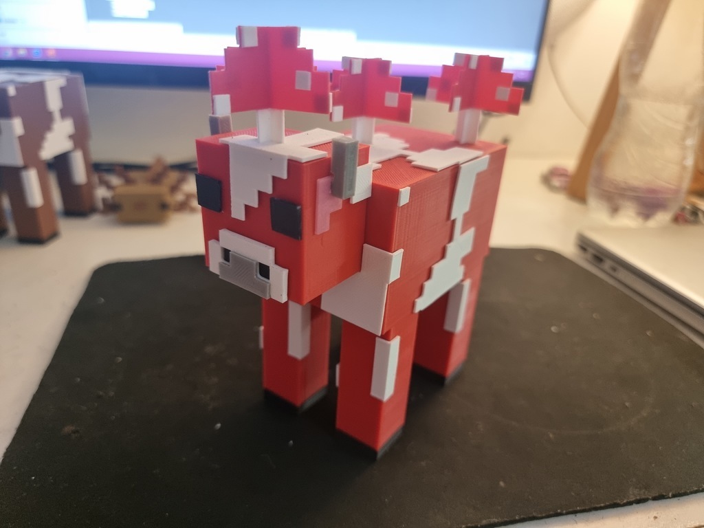 Free 3D file Minecraft Mooshroom 🧒・3D print design to download・Cults