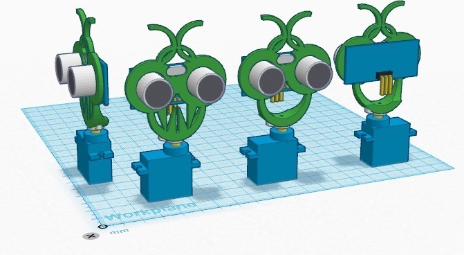 Free 3D file SR04 Servo Mount - BUGZ・3D printer design to download・Cults