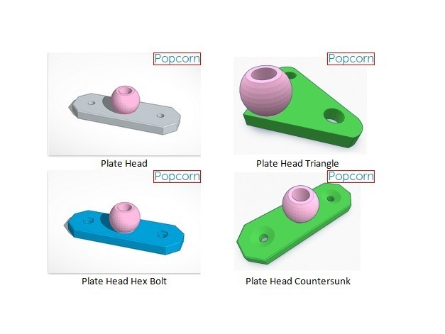 Free 3D file Popcorn Head Plates・3D printer design to download・Cults