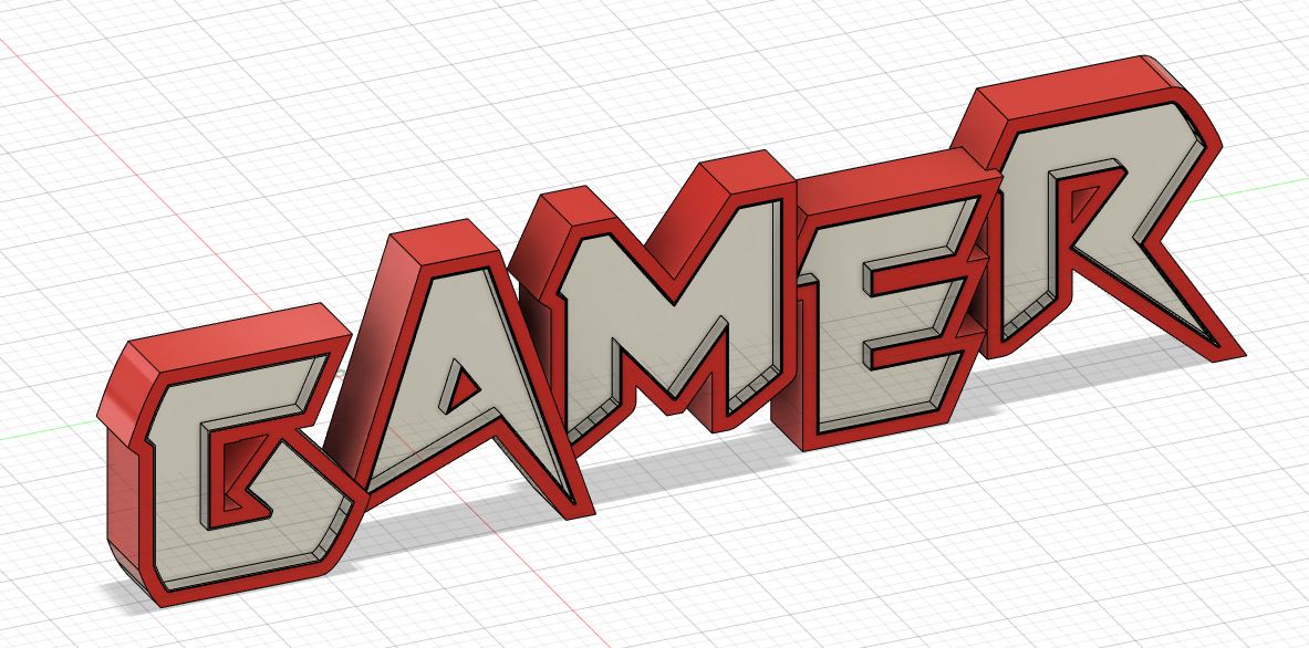 3D file Gamer LED Sign・3D printable model to download・Cults