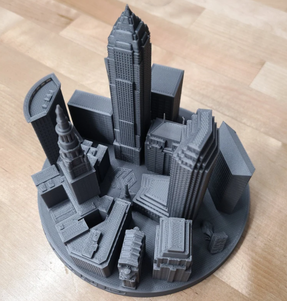 Free STL file Cleveland Skyline 🏛️・3D printer design to download・Cults