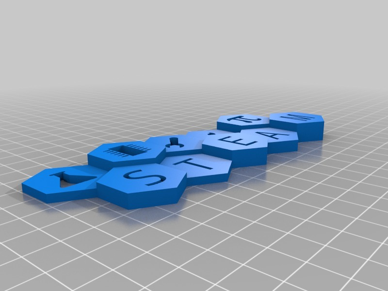 Free STL file S.T.E.A.M. Logo・Design to download and 3D print・Cults