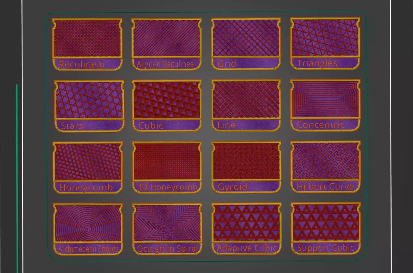 Free 3D file PrusaSlicer Infill Sample Swatches 🧞‍♂️・3D printable ...