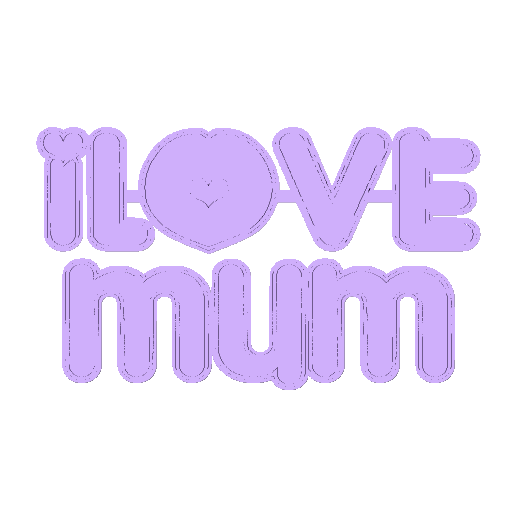 STL file I LOVE MUM name tag ️‍🔥・3D printer model to download・Cults