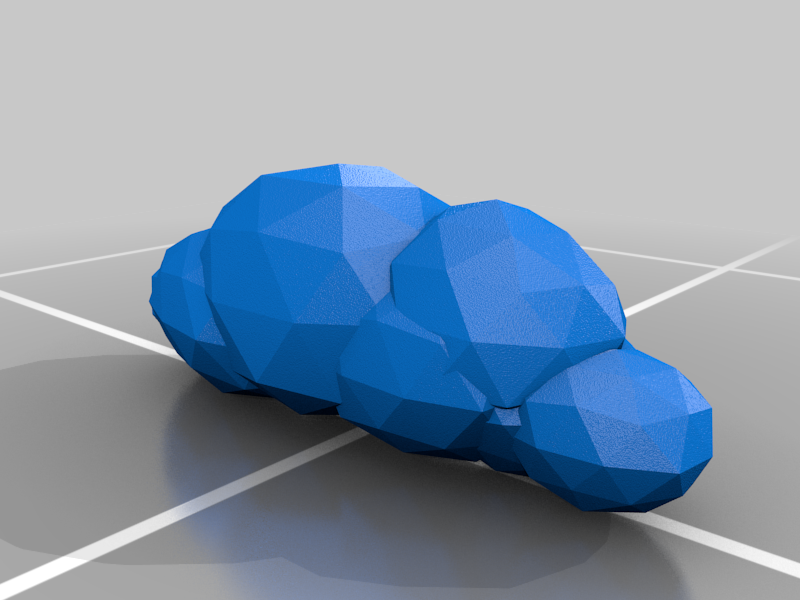 Free 3D file Simple Low Poly Cloud・3D printer model to download・Cults