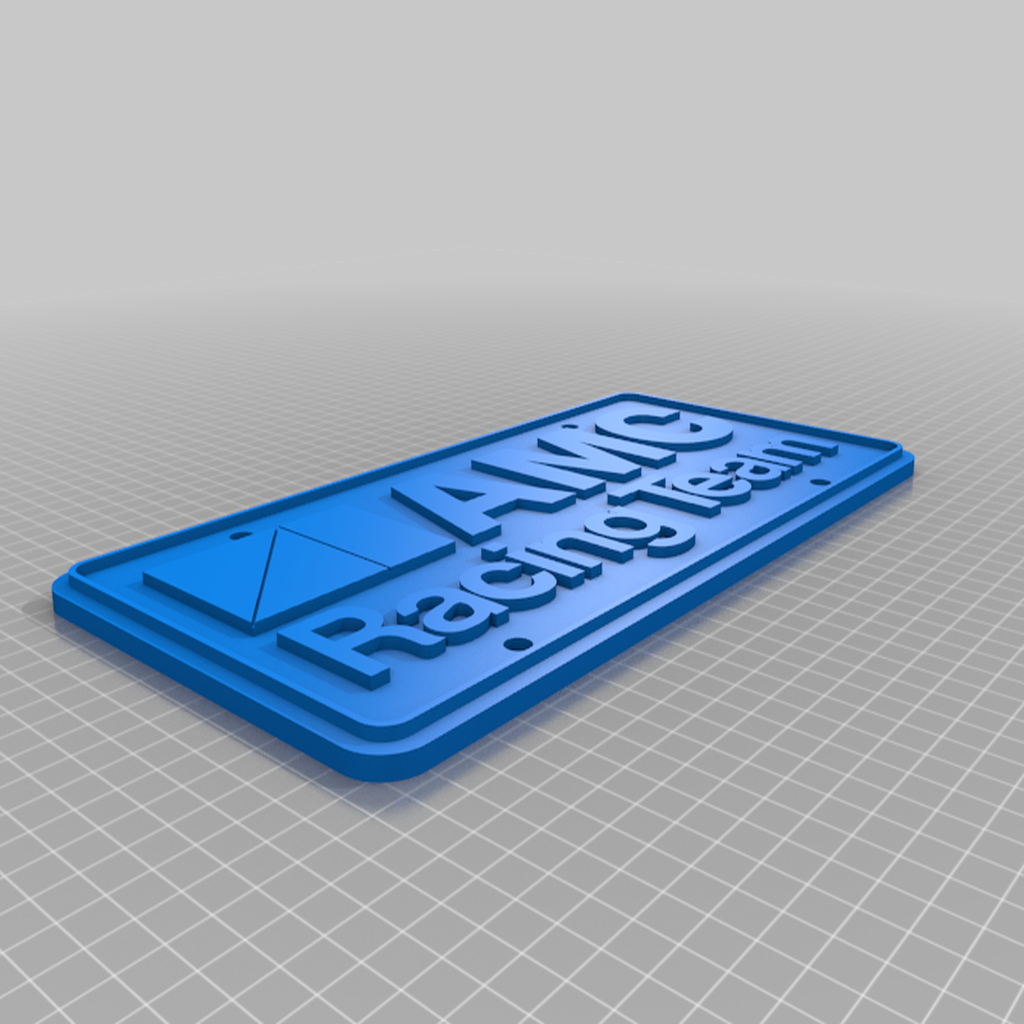 Free 3D file AMC Racing License Plate・3D printable object to download・Cults