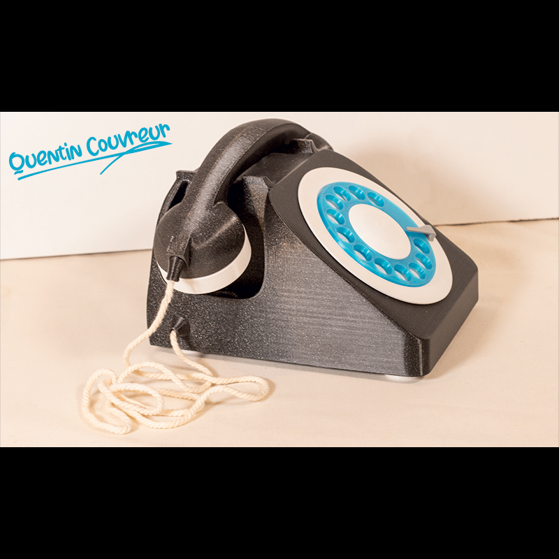 STL file Retro rotary phone 📞・3D printable design to download・Cults