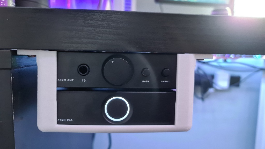 Free 3D file JDS Labs atom Amp and Dac under desk mount ⚛️・3D printable ...