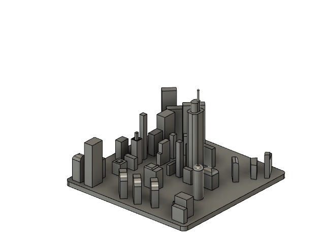 Free STL file city scape・3D printer design to download・Cults