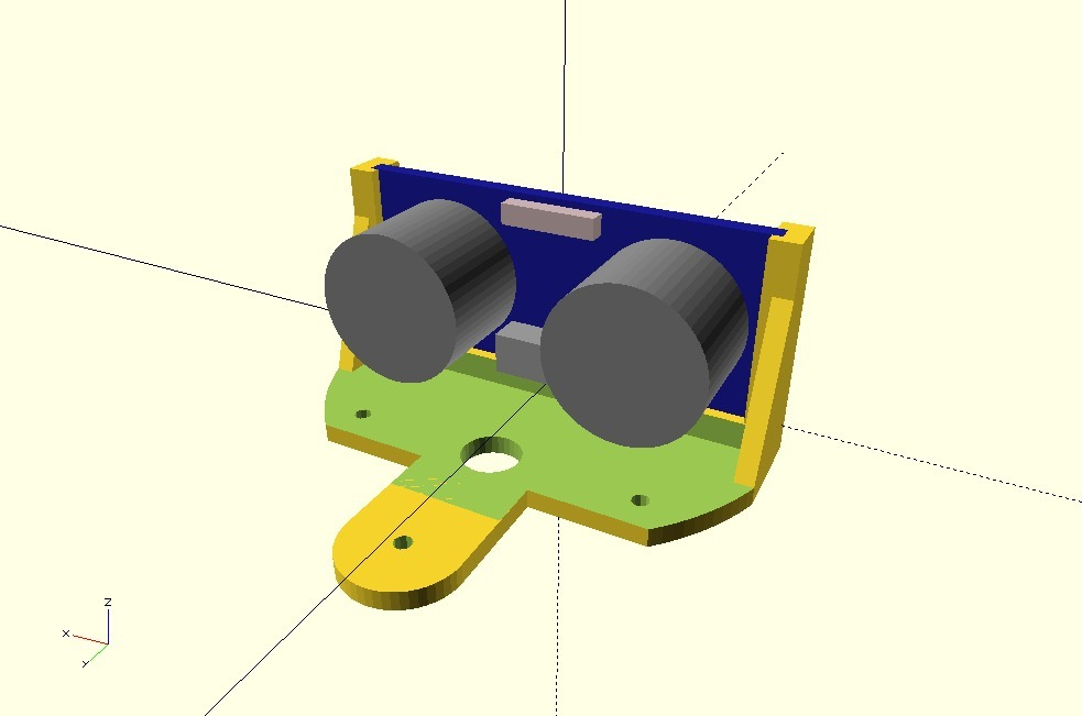 3D-Datei Servohalterung HC-SR04 Ultraschallsensor 🔌 kostenlos・3D-Druckvorlage zum Herunterladen ...