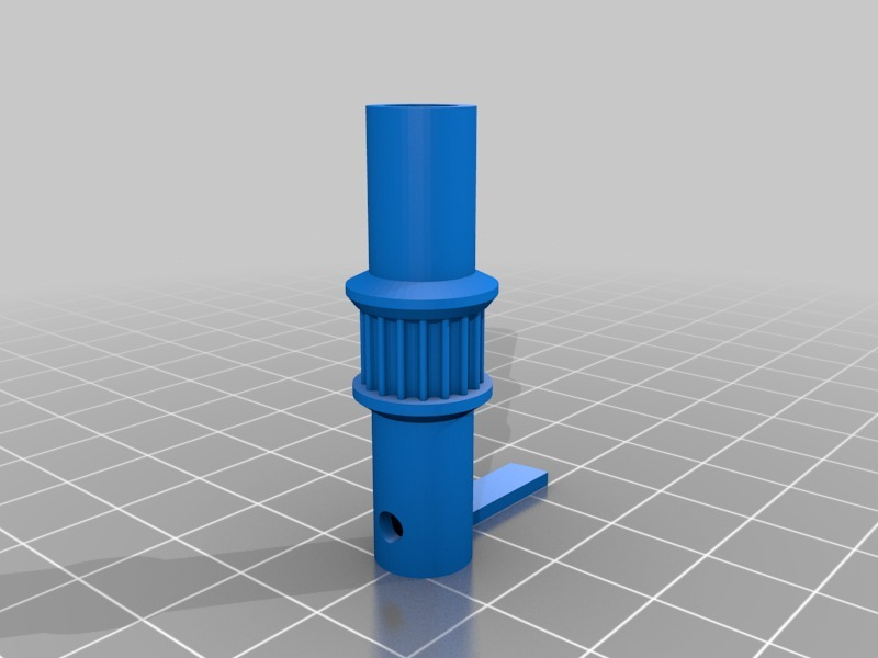Free 3D file GT2 pulley 17T with shaft coupler, flag 🔌・Template to ...