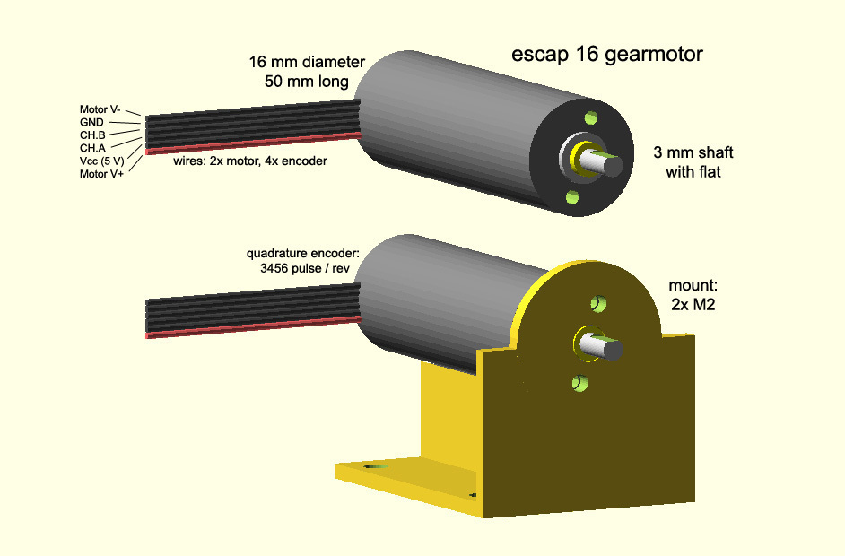 Archivo 3D gratuito ESCAP 16mm gearmotor bracket・Idea de impresión 3D ...