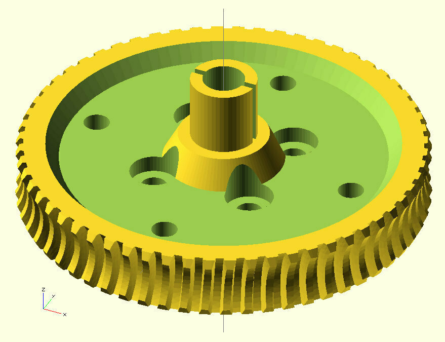 Free 3D file 60-tooth worm gear・3D printer design to download・Cults
