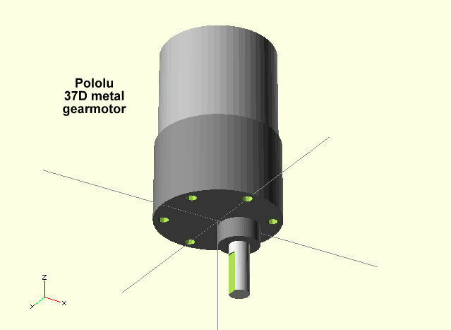 Descargar archivo 3D gratis Motorreductor metálico Pololu 37D・Modelo ...