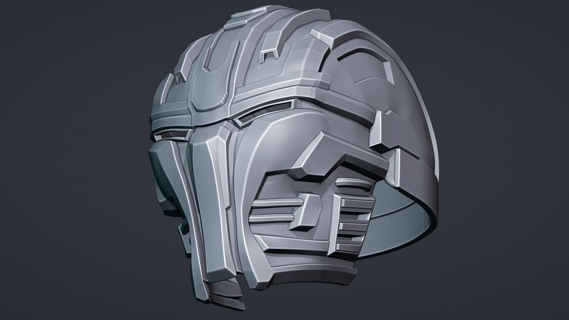 Fichier STL Casque Cyborg・Design pour imprimante 3D à télécharger・Cults